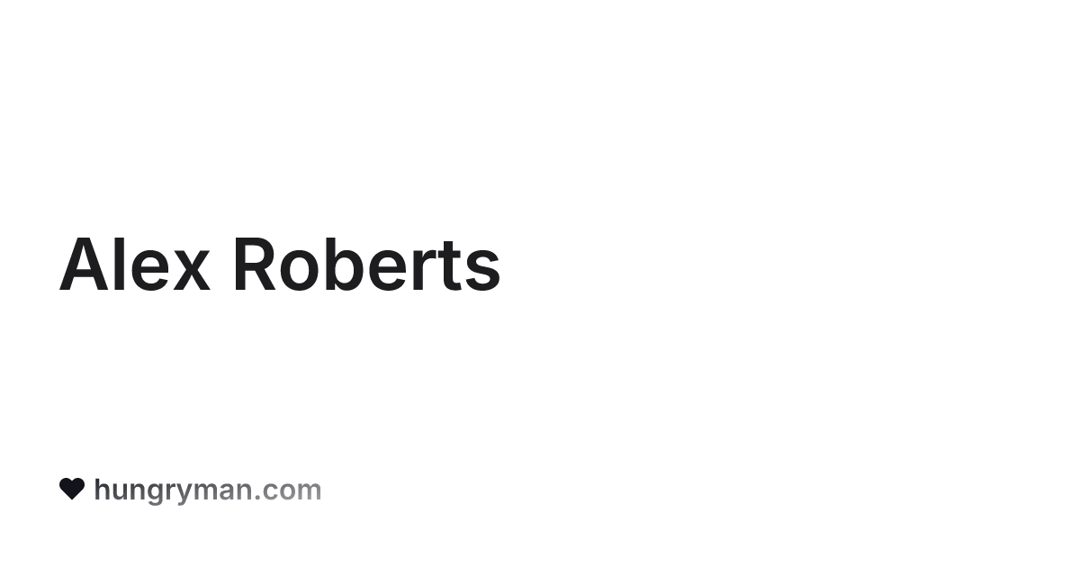 Alex Roberts – hungryman