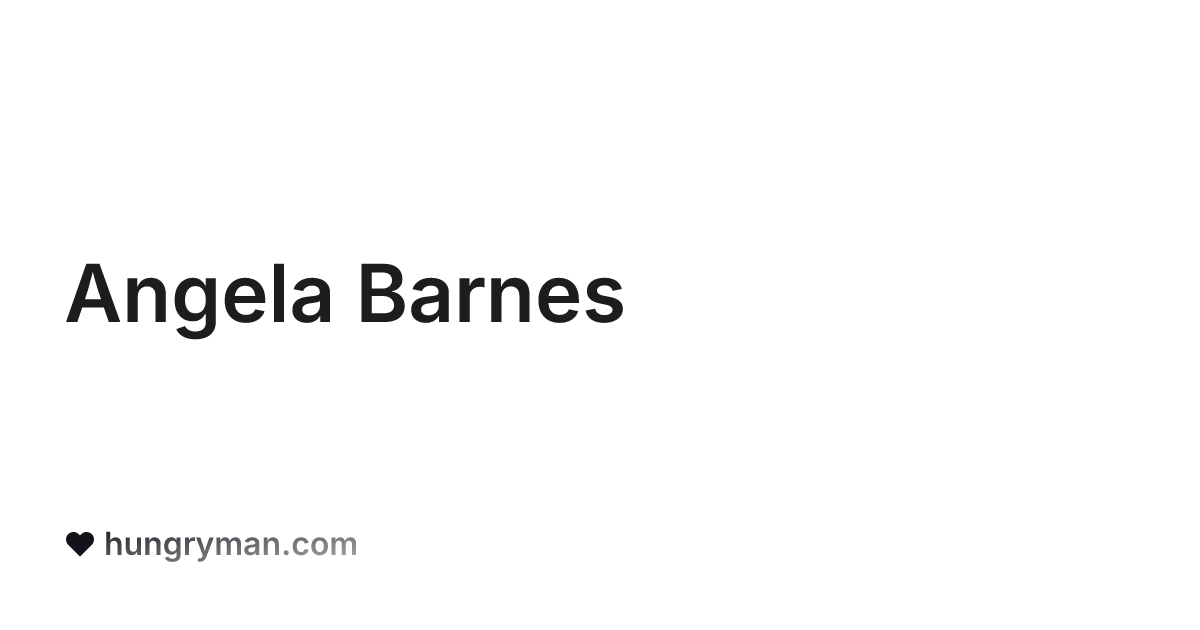 Angela Barnes – hungryman