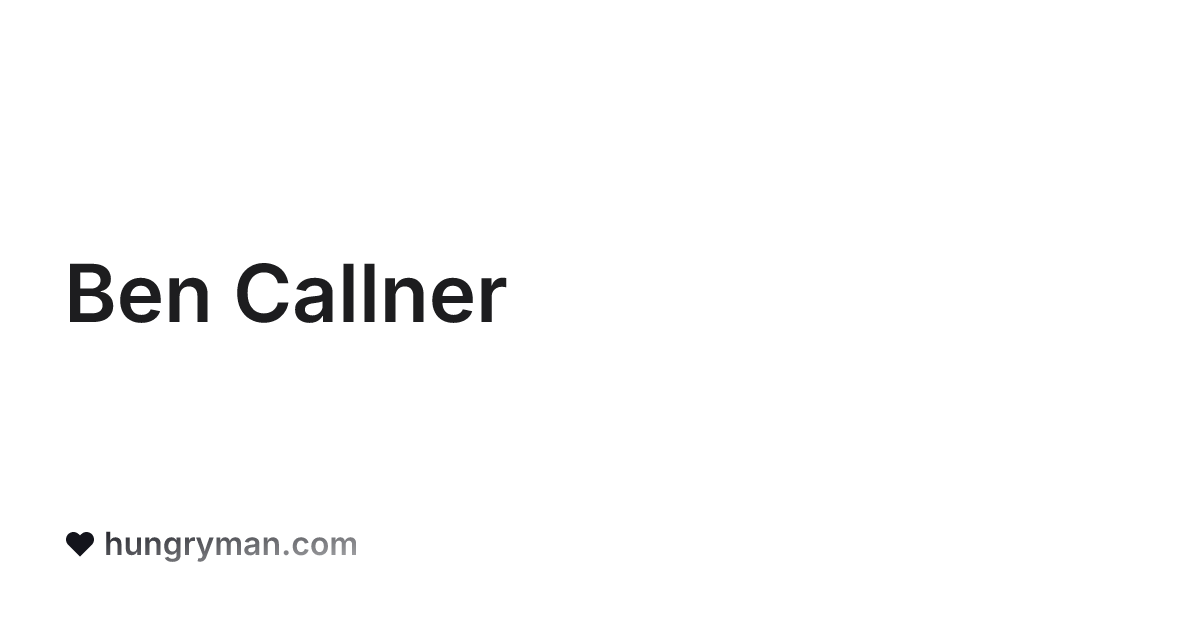 Ben Callner – hungryman